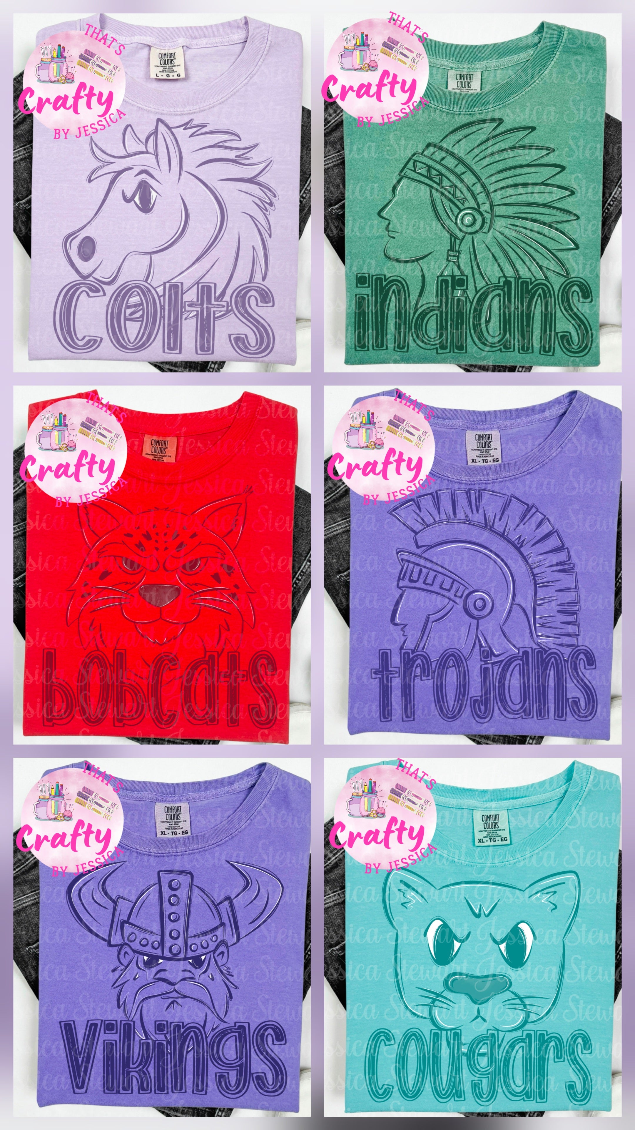 Mascot Outlines – That's Crafty By Jessica